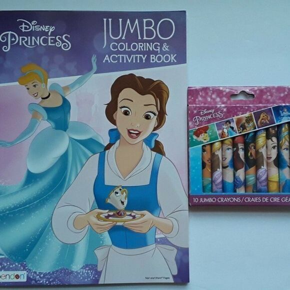 Disney | Other | Disneyprincess Bundle Of Jumbo Coloring Acti | Poshmark